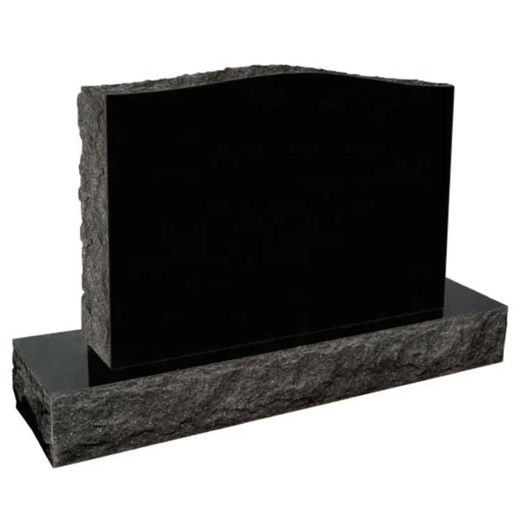 Black Granite Headstones (4-0x0-6×2-0 | P2) with Base – Granite & Paving